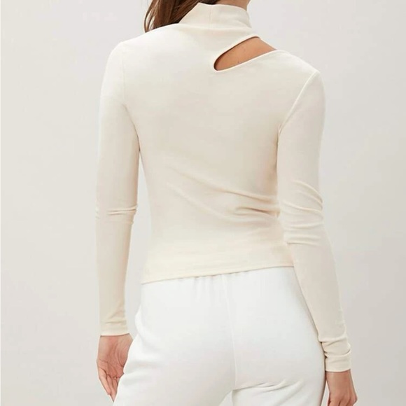 Tops | Luxe Cutout Neck Bodycon Blouse Last Few | Poshmark